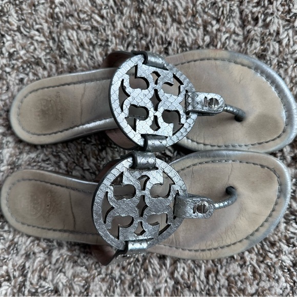 Fascinating Silver Tory Burch Sandals Photos